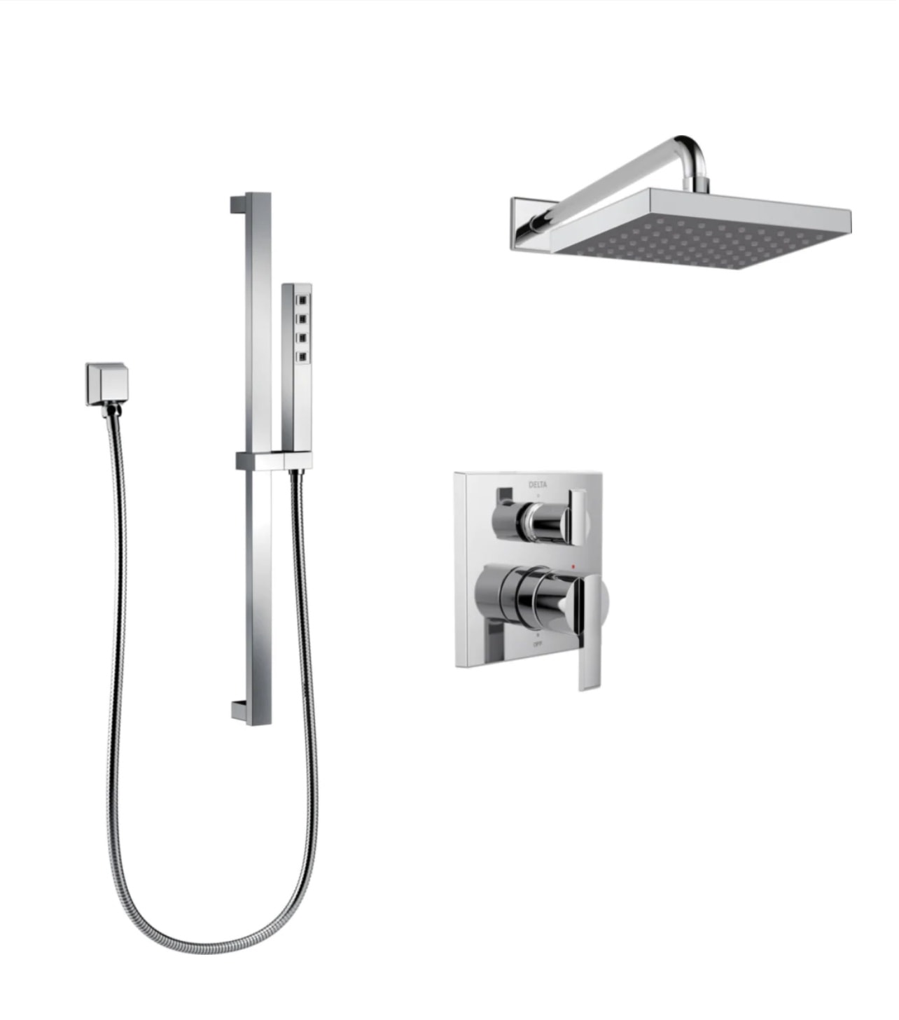 DELTA Trim Only Square Pressure Balance Shower Kit
