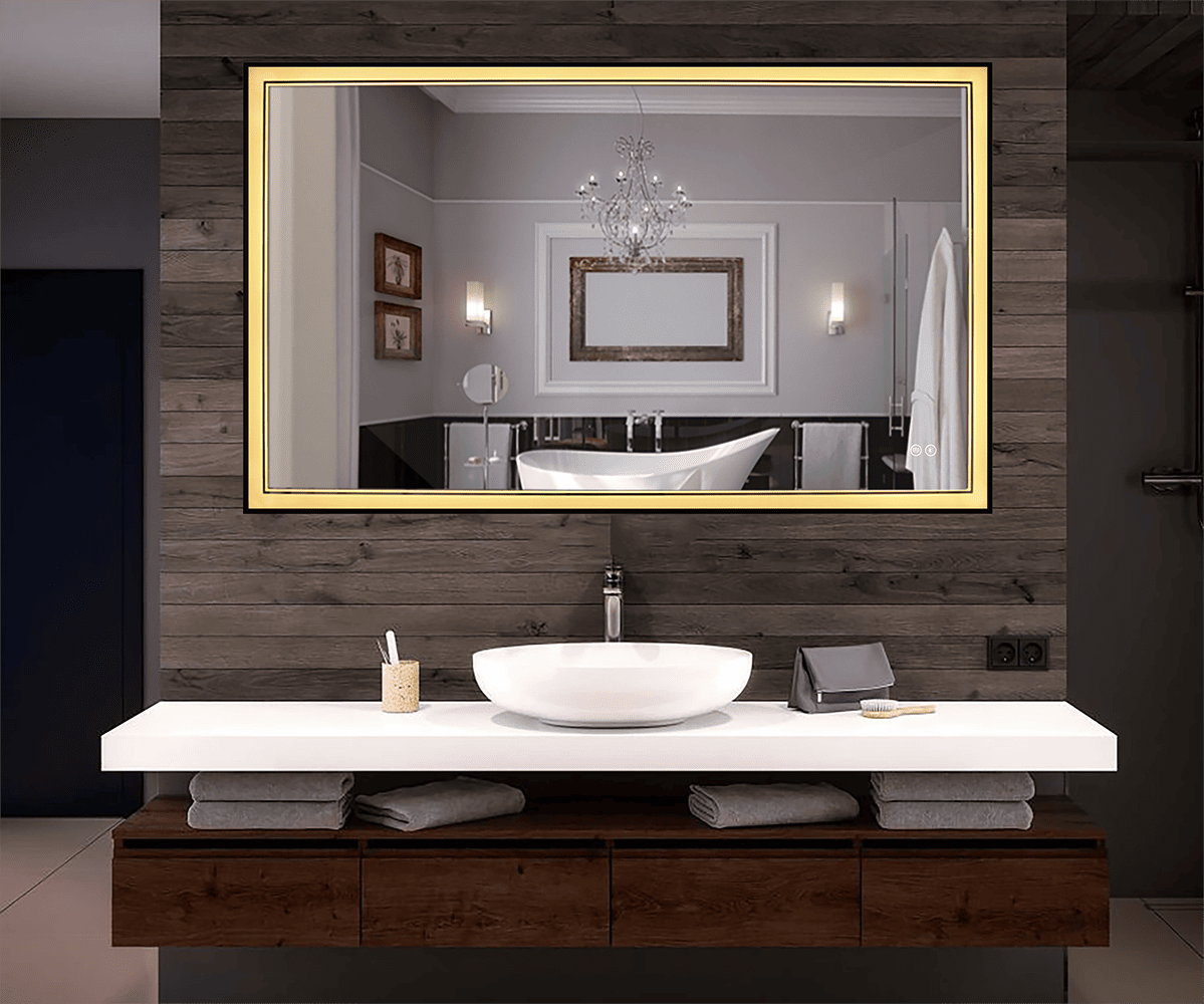 RUBY INFINITY SQUARE FRAMED BATHROOM LED VANITY MIRROR