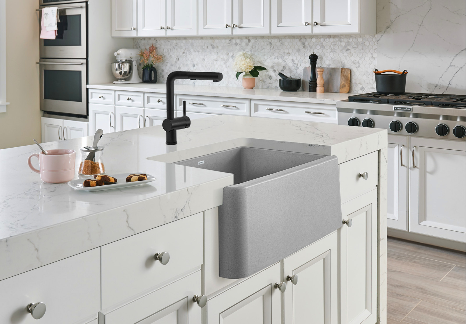 BLANCO 27"X19" IKON 27 APRON FRONT SILGRANIT KITCHEN SINK