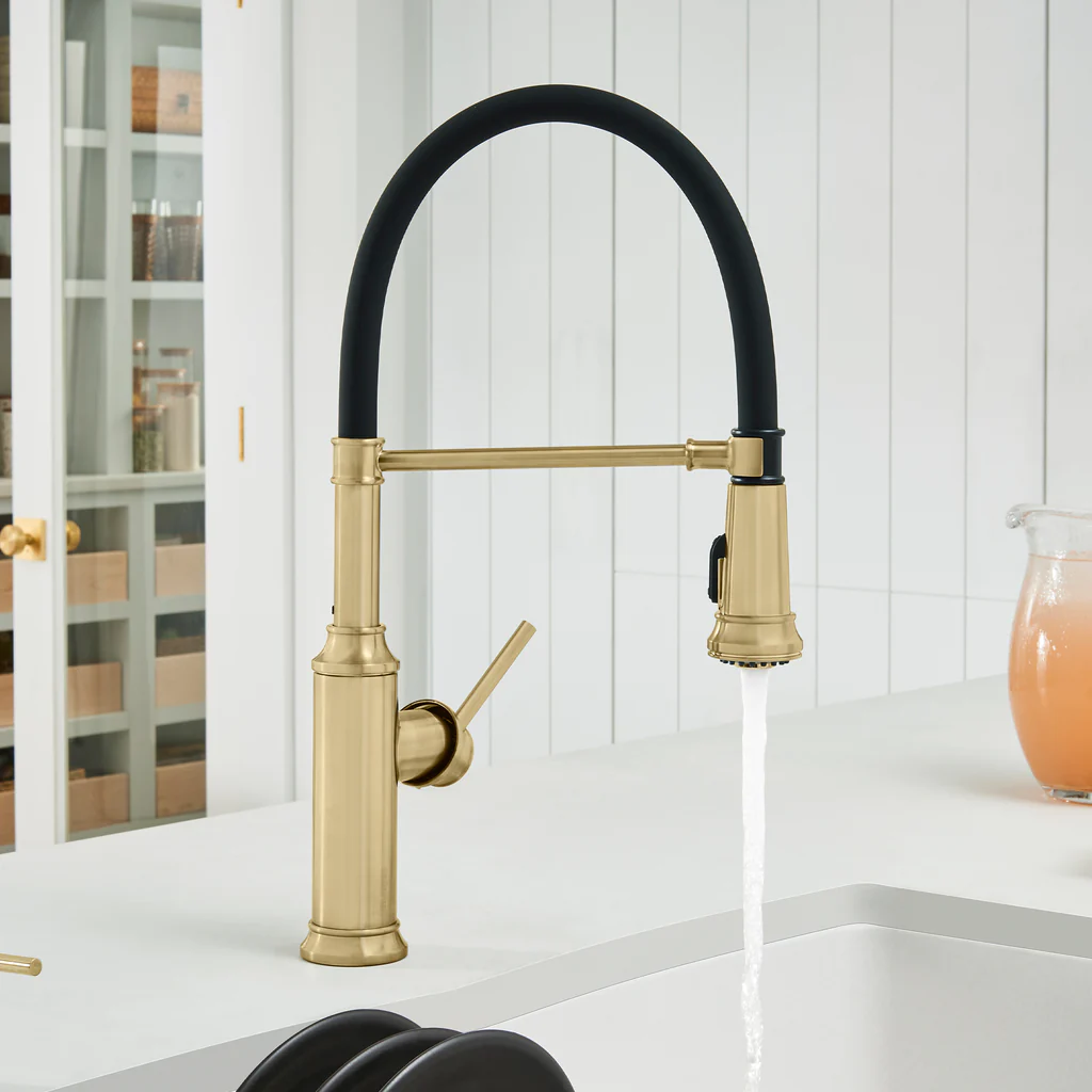 BLANCO Empressa Semi-Pro Kitchen Faucet with Rubber Hose Pulldown Spray