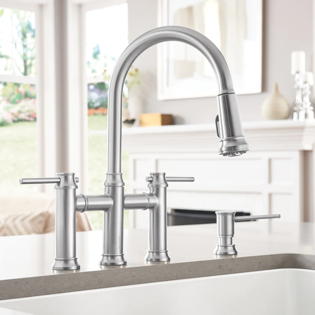 BLANCO Empressa Bridge Faucet with Pulldown Spray