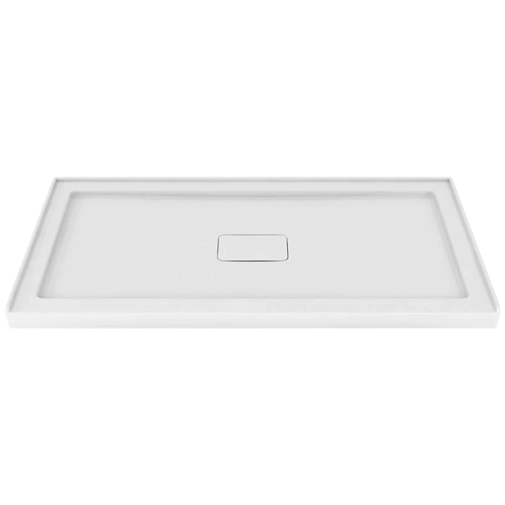 Zitta Shower Tray Rectangle Left Flange 60" x 32" Shower Base White