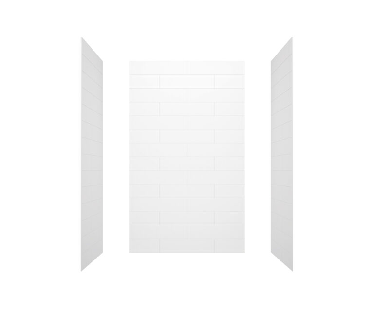 MAAX Denso 50" x 84" x 0.25" Solid Surface Glue up Back Wall in White