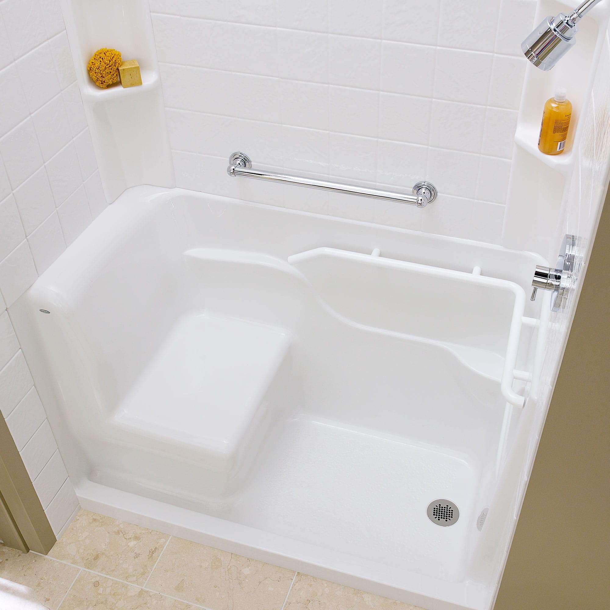 American Standard Acrylic 30 x 60-Inch Walk-in Shower – Right-Hand Drain