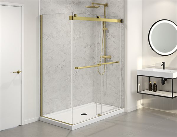 FLEURCO GEMINI 48"- 54"- 60" X 32"- 36 2 SIDED, SHOWER DOOR (6 MM ...