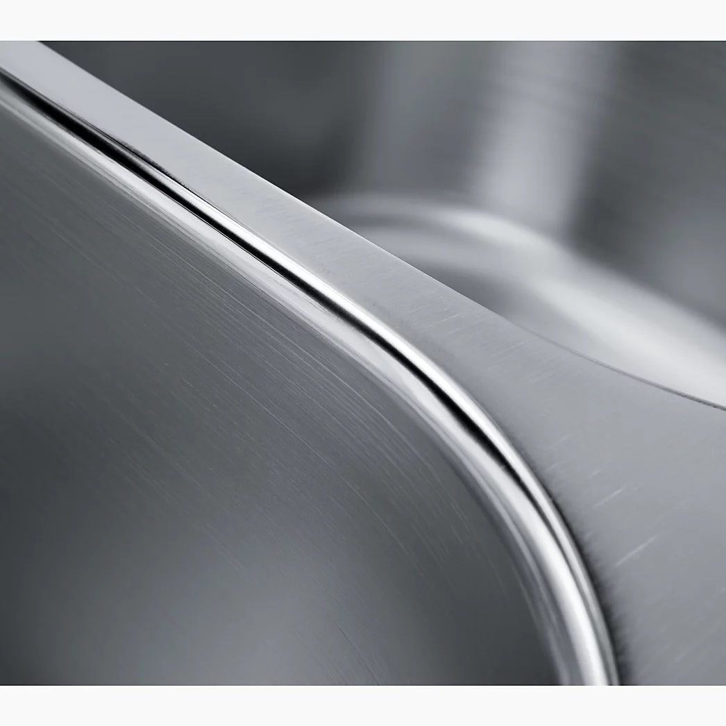 KOHLER Undertone® Preserve®35-1/4 undermount double-bowl kitchen sink