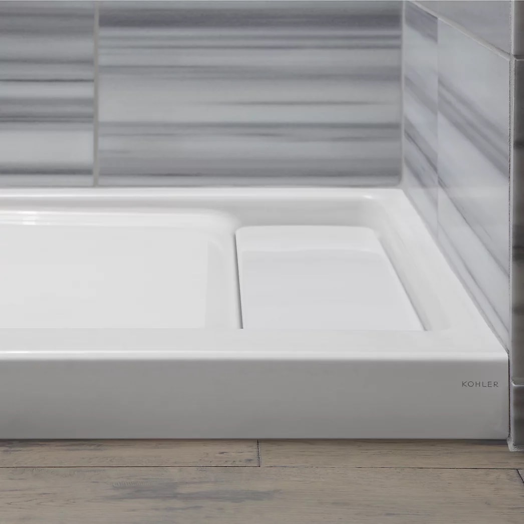 KOHLER Bellwether® 60" x 32" alcove shower base, right drain