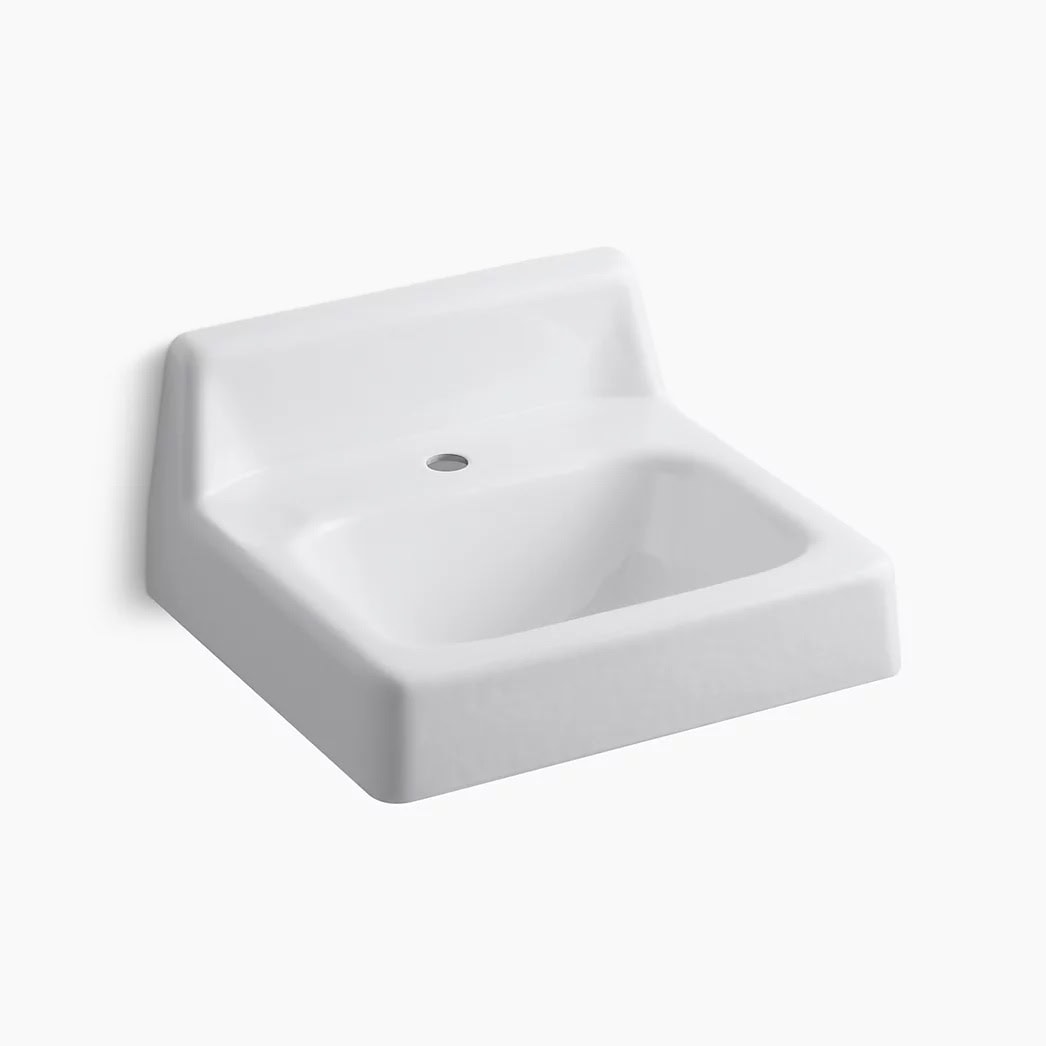 KOHLER Hudson™ 20" x 18" wall-mount/concealed arm carrier bathroom sink ...
