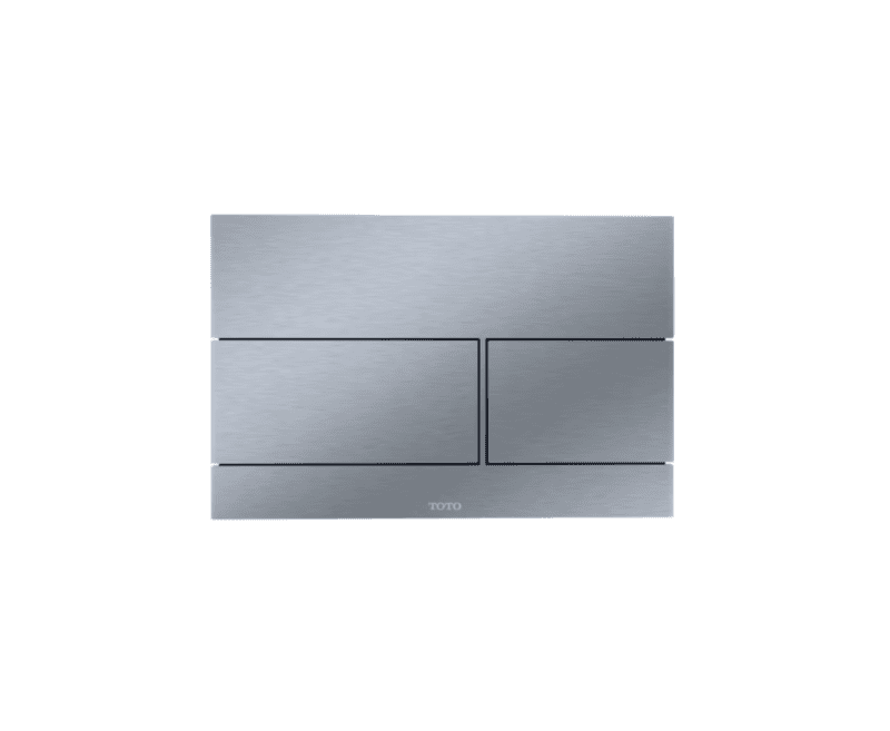 TOTO WALL SQUARE PUSH PLATE - DUAL BUTTON STAINLESS STEEL