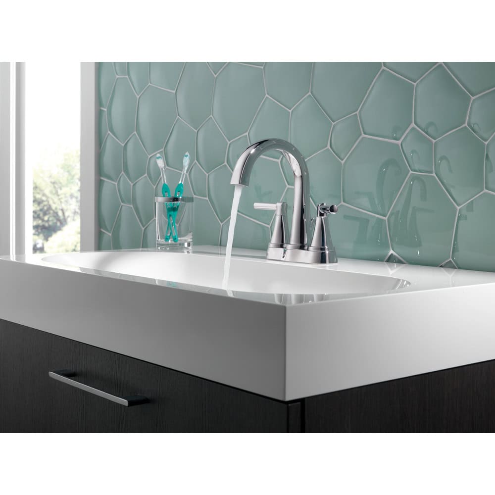 DELTA BECKER Two Handle Centerset Bathroom Faucet