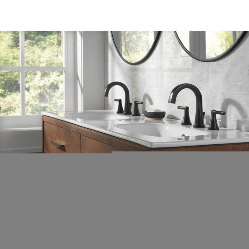 DELTA BECKER Two Handle Widespread Bathroom Faucet