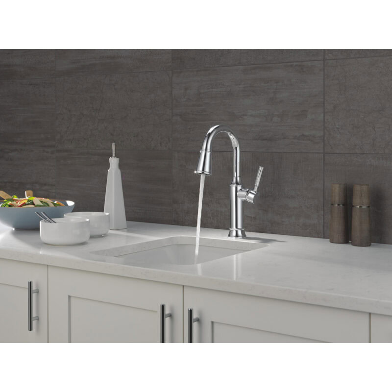 DELTA RENALDI Single Handle Pull-Down Bar / Prep Faucet