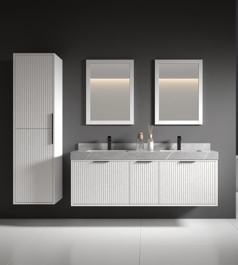 BAGNO ITALIY VERSACHE Wall-Mount Vanity in 30” / 36” / 48” / 60” sizes ...