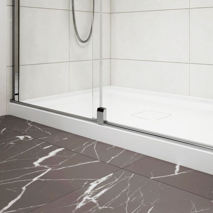 Kalia Canada Balancia 60” x 79” sliding shower door with 32” return panel