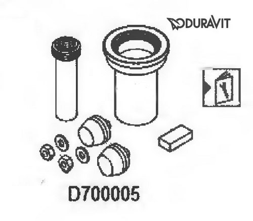 Duravit D700005 DuraSystem/ toilet connection for toilet in-wall tank ...