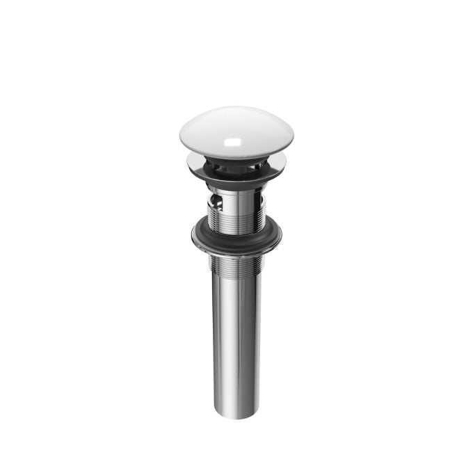 Kalia Canada Push Drain With Overflow with procelain drain cover