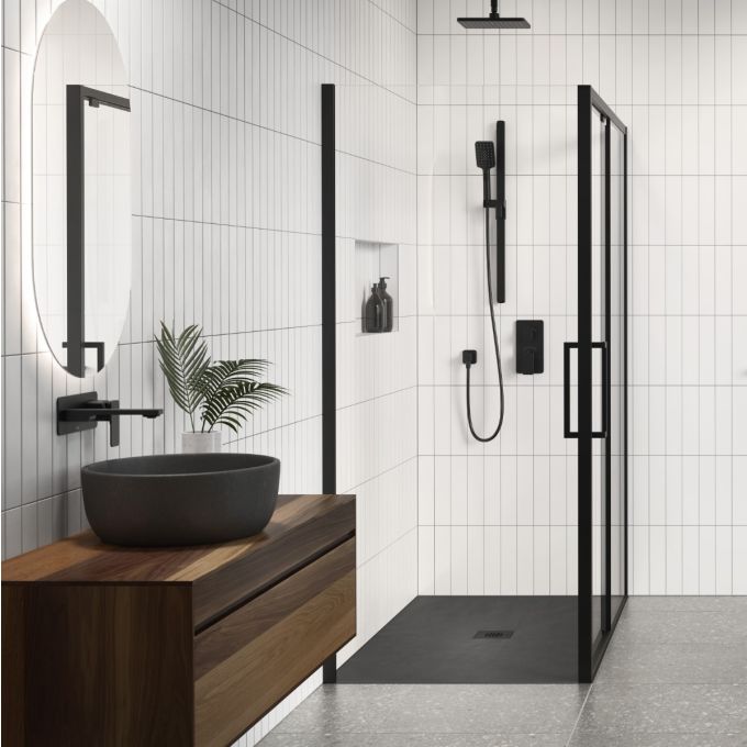 kalia Canada LAUZA Castylat™ shower base 48” x 36” - Textured Black