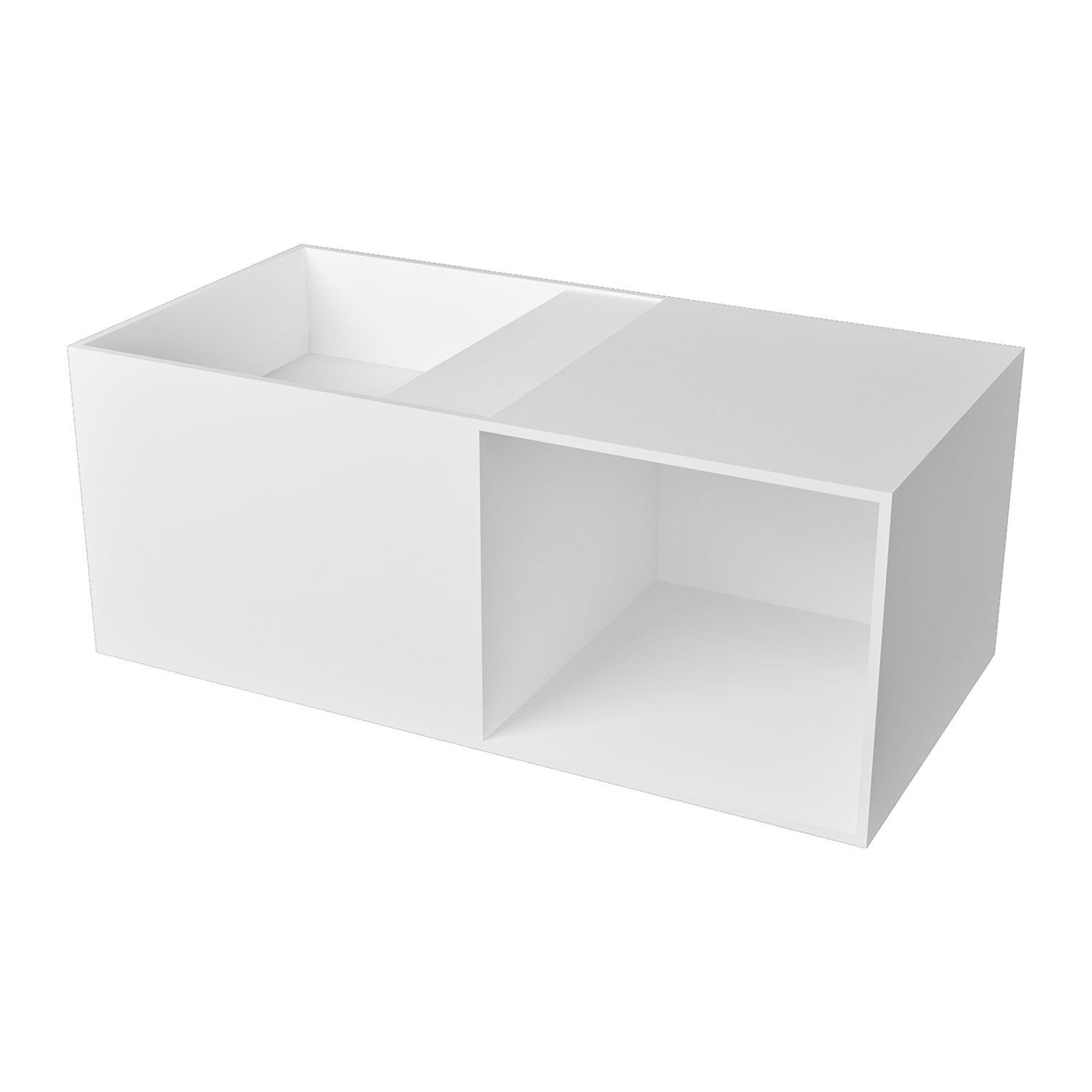Zitta Wall sink 39" x 19" with niche in matte white