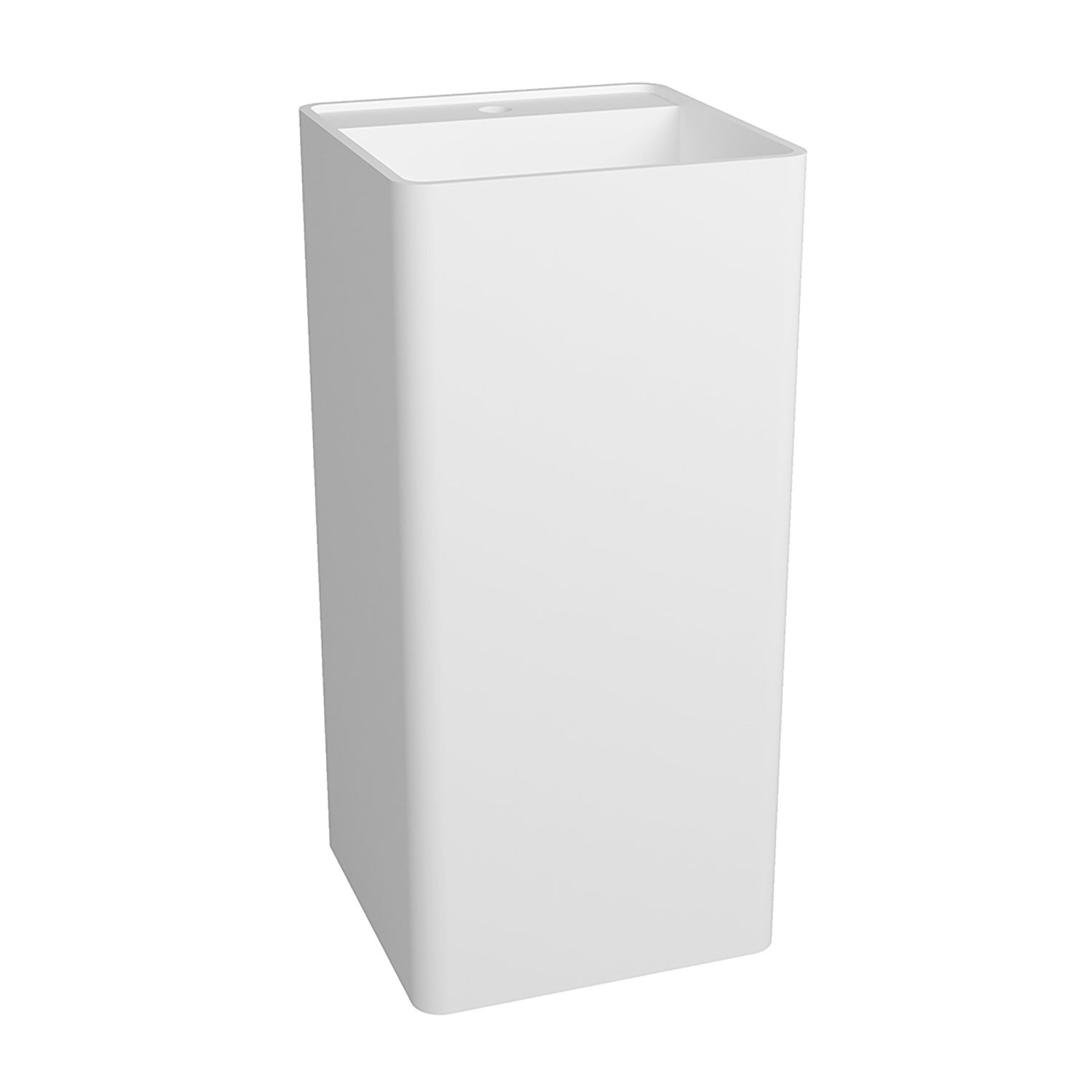 Zitta Pedestal sink Olta 16" x 16" glossy white