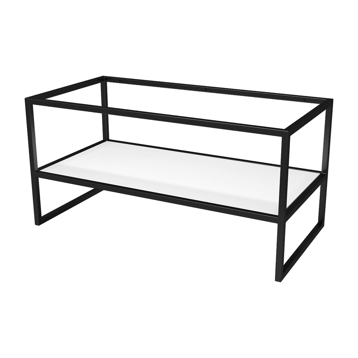 Zitta Floor sink support in matte black 48" x 20"