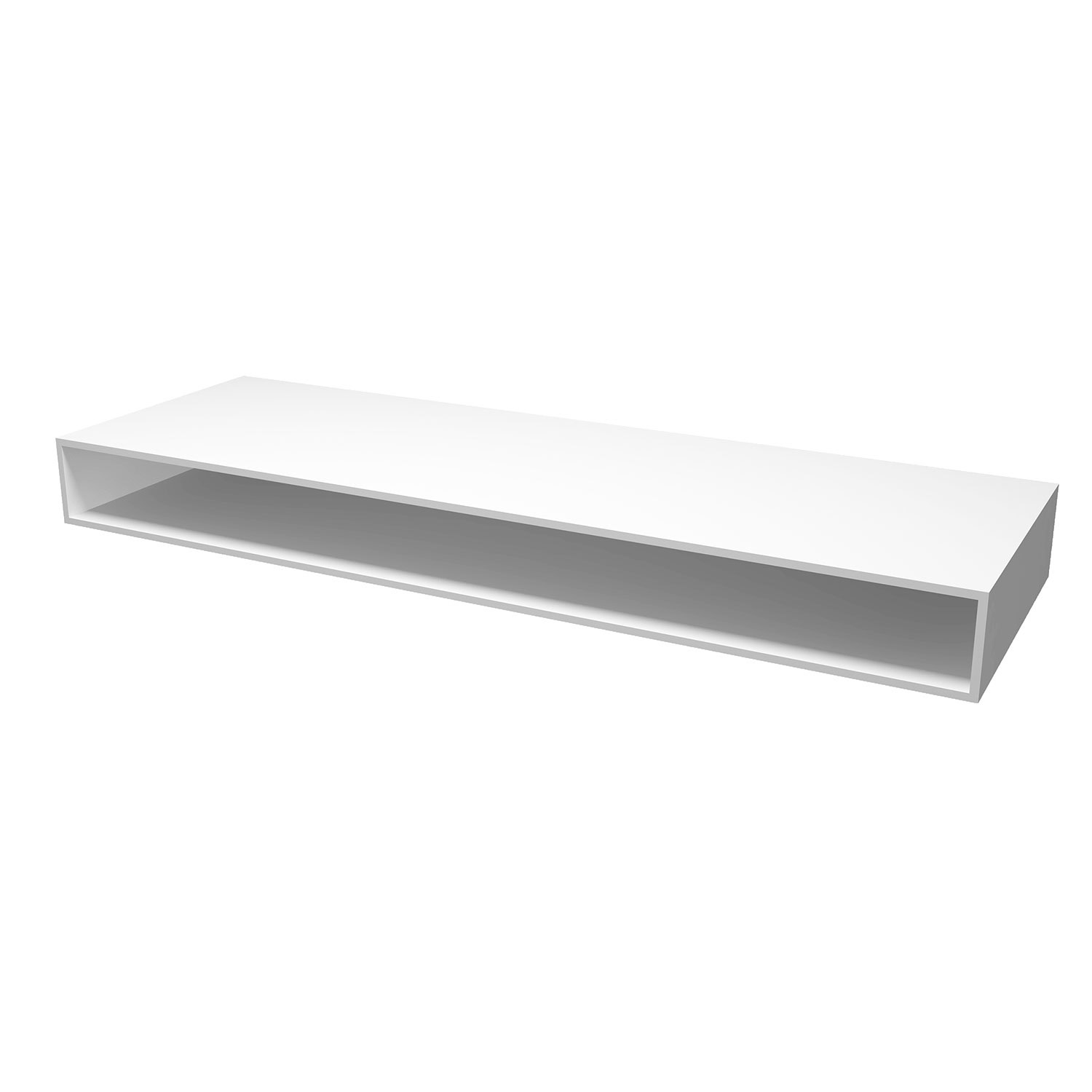 Zitta Open wall counter 60" x 20" in matte white