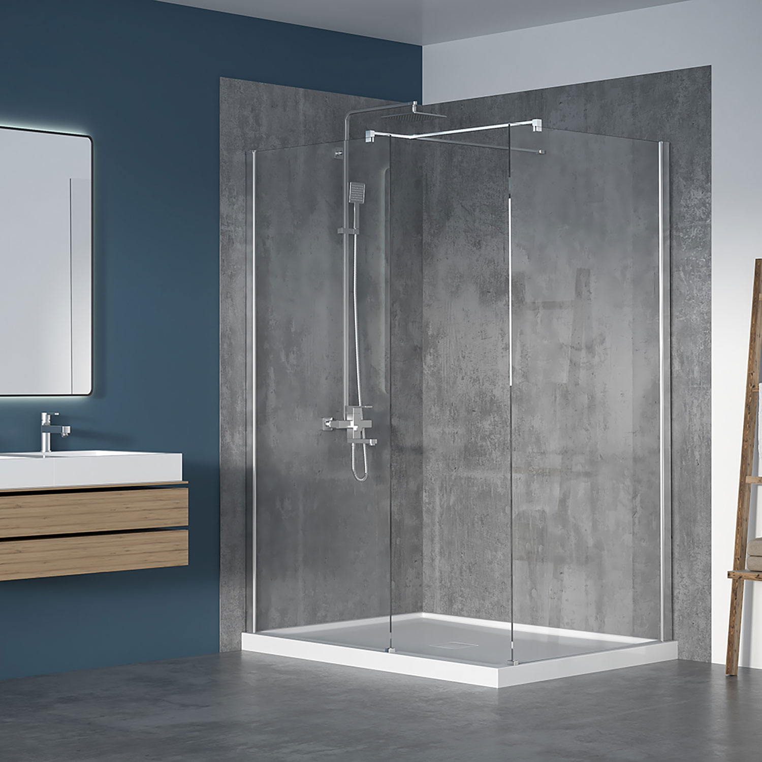 Zitta Shower screen 36" x 42"