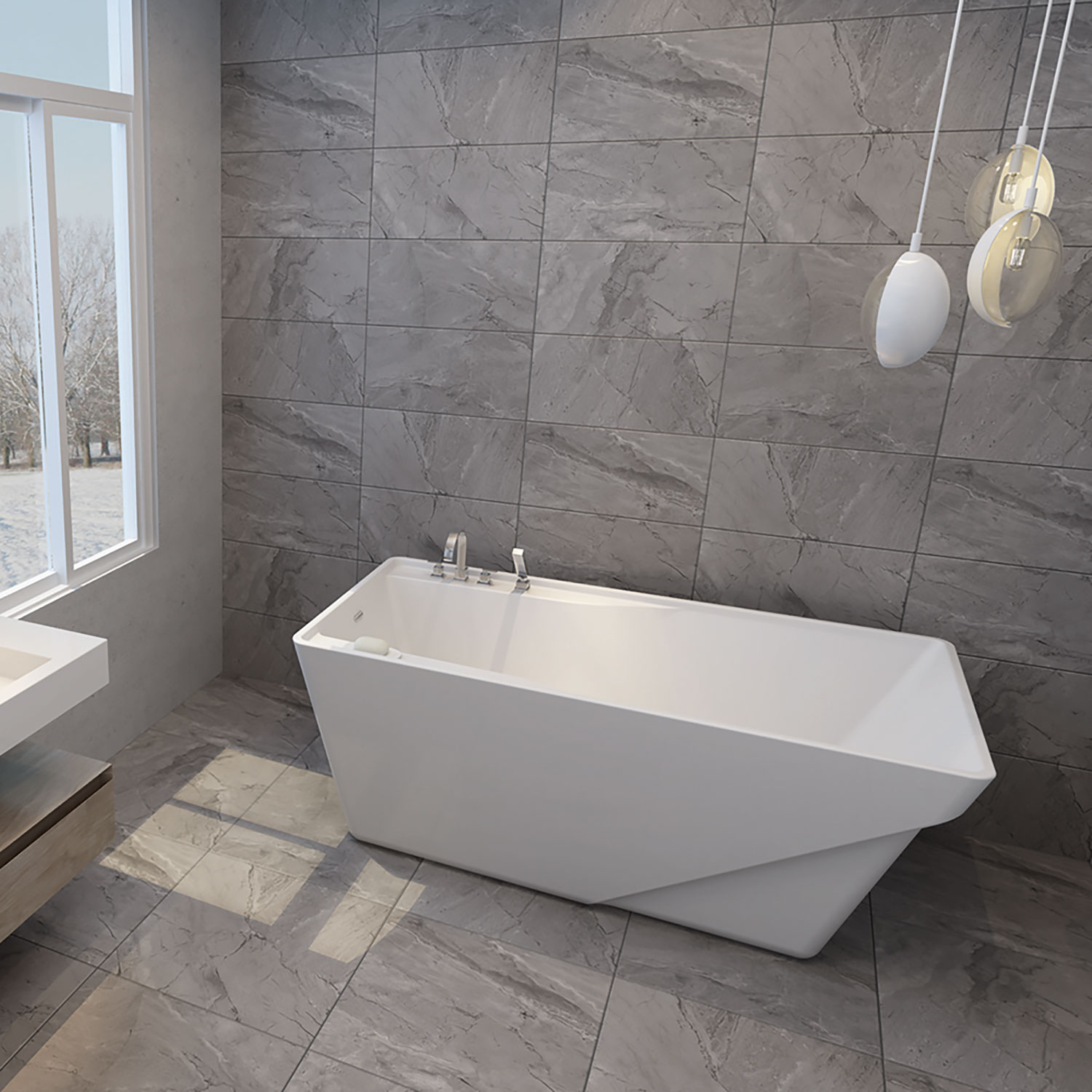 Zitta Axer, 60", Freestanding bathtub