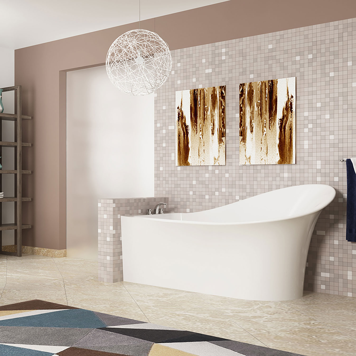 Zitta Evolo, 67", Freestanding bathtub