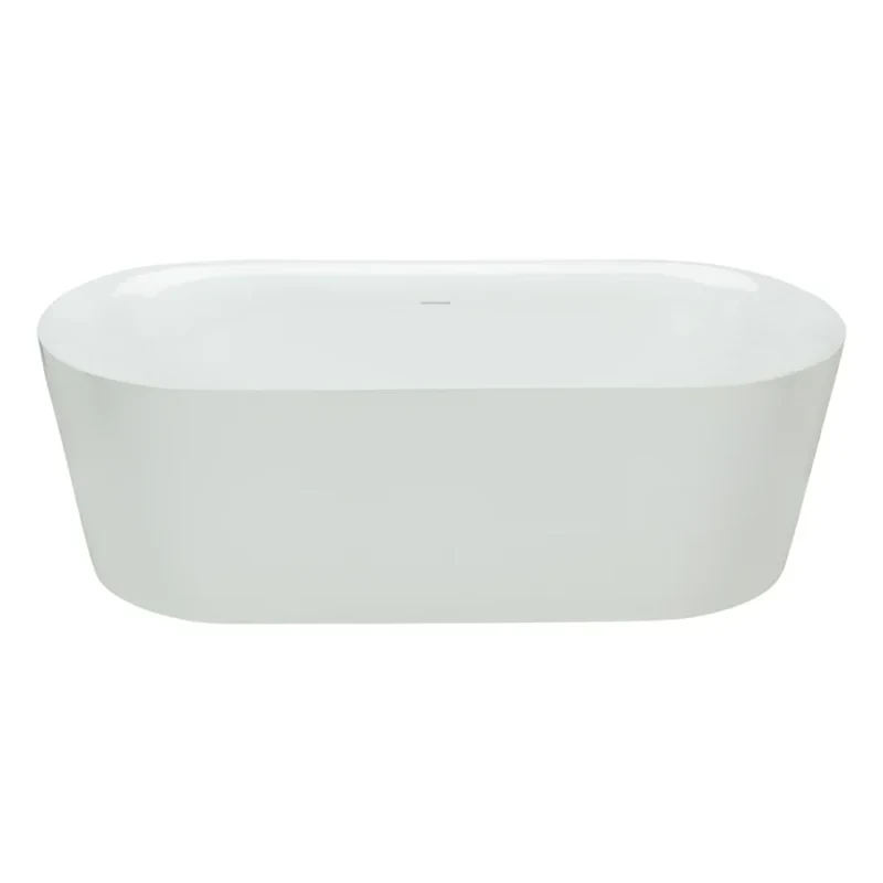 Agua Canada BAHLI-66-II 66'' glossy white oval freestanding bathtub - II