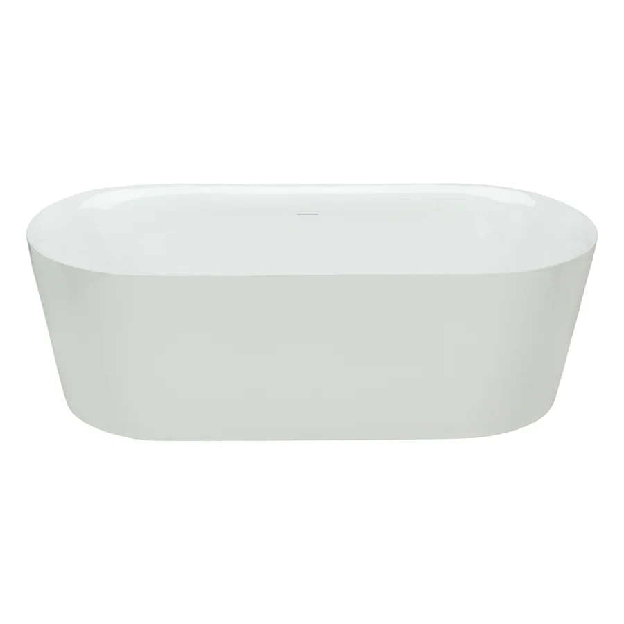 Agua Canada BAHLI-66-II 66'' glossy white oval freestanding bathtub - II