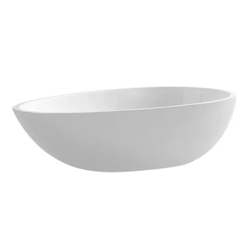 Agua Canada FOHO-BK 14''X24''X6'' matte black solid surface oval vessel ...