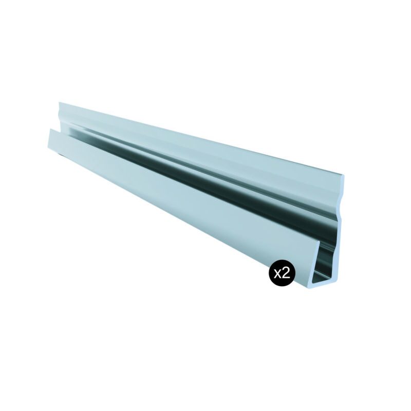 Zitta Aluminum Wall 2 ends finishing kit 96'' for on wall installation
