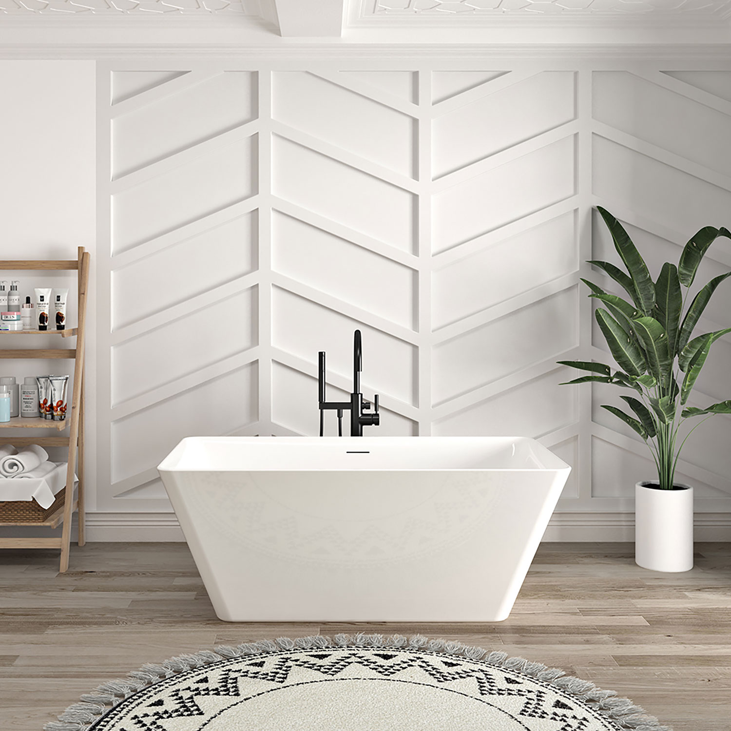 Zitta Nansa, 60", Freestanding bathtub