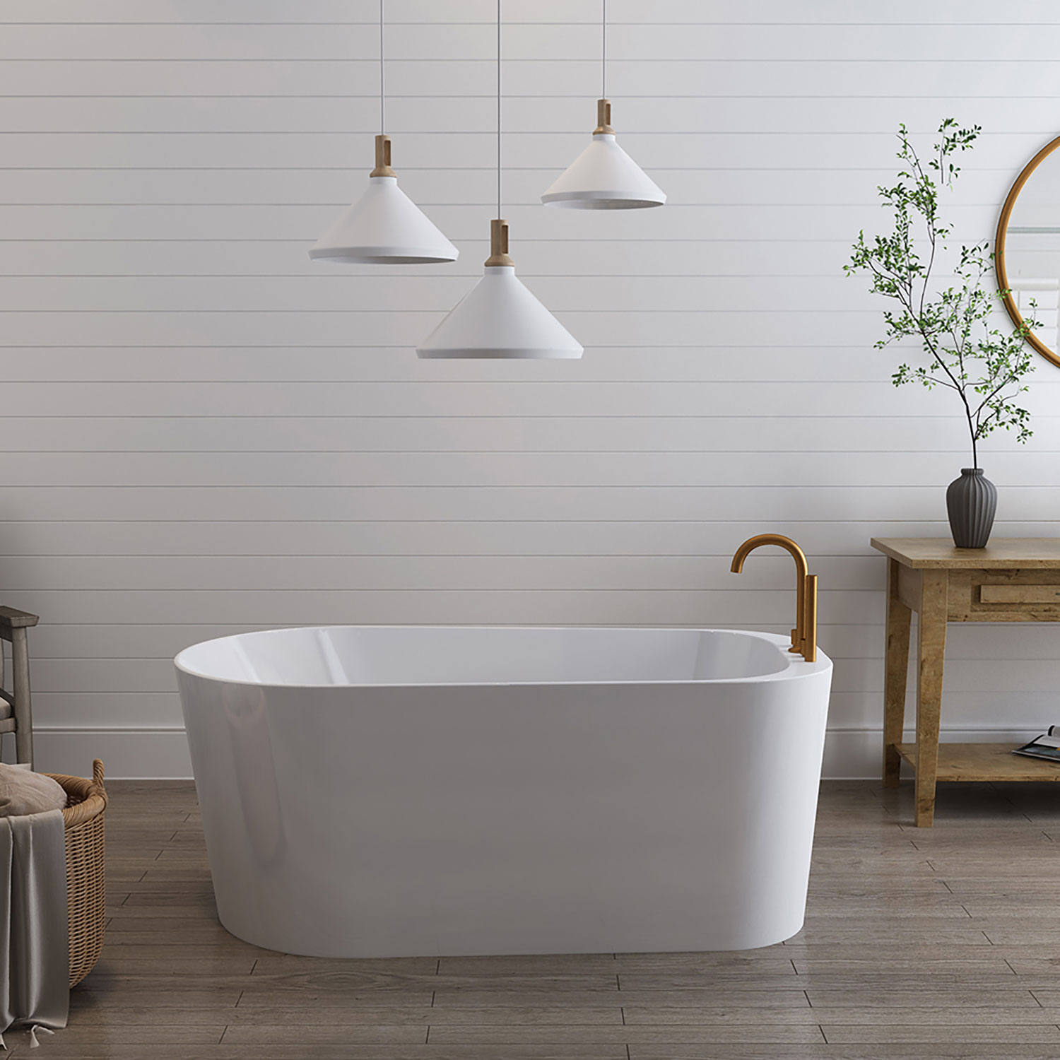Zitta Vela, 59", Freestanding bathtub