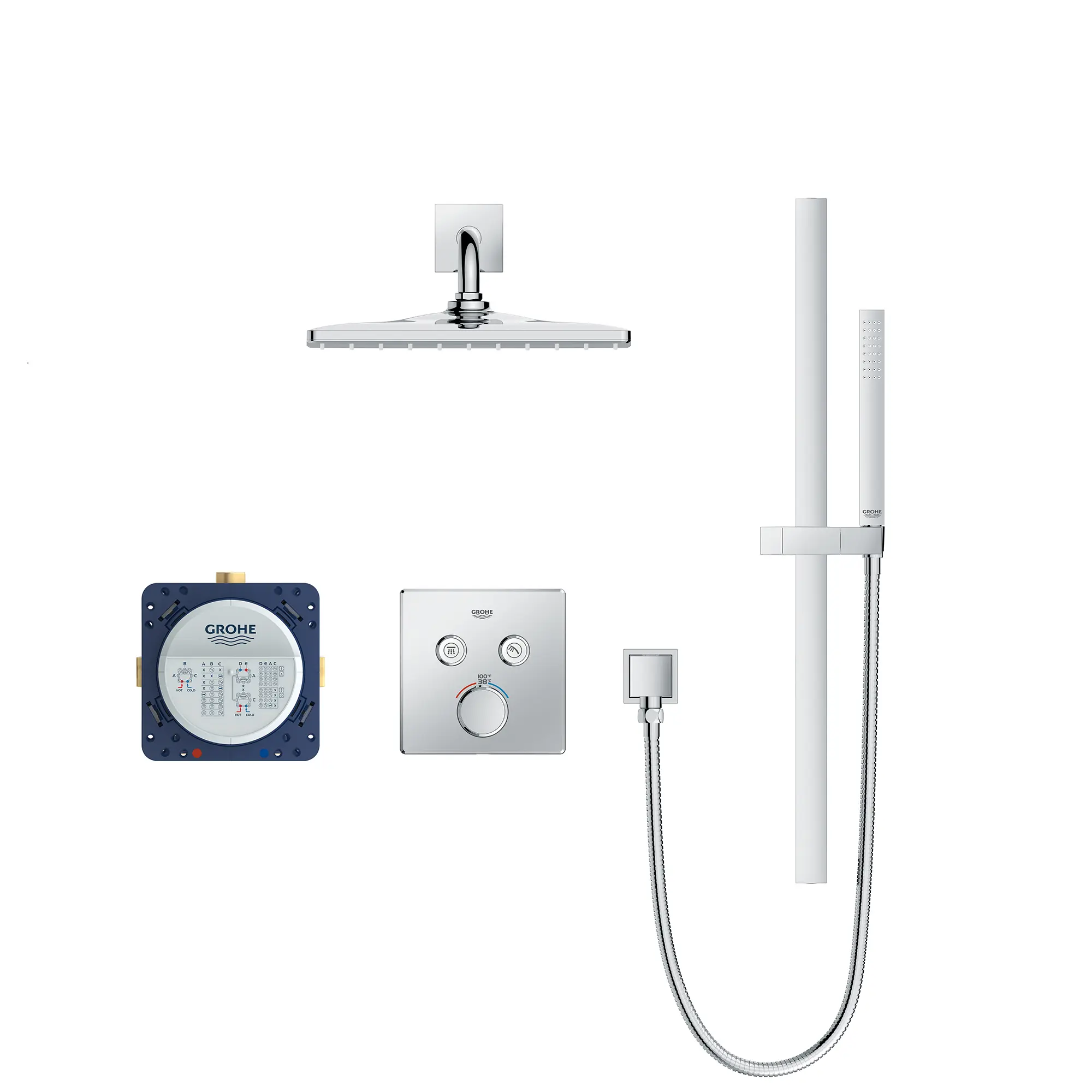 GROHE Rainshower SmartControl Thermostatic Dual Function Shower Kit