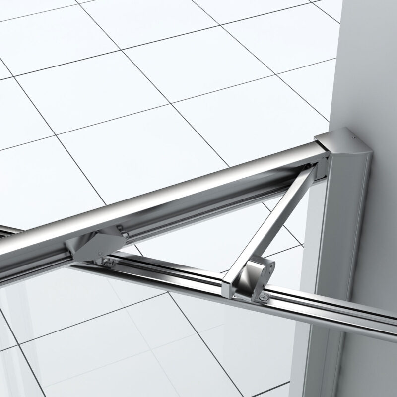 Zitta Pivoting Xenia Shower door 48" x 36", on wall rectangular ...