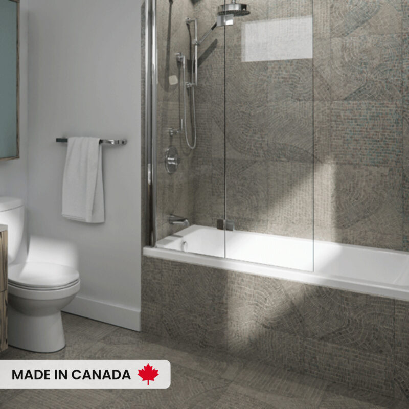 Neptune Canada Herencia 42" x 59" 6 mm Pivot Tub Shield for Alcove ...